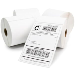 l liked 4 rolls 4" x 6" direct blank thermal shipping labels with 450 labels/roll - compatible with zebra 2844 zp-450 zp-500 zp-505 (4 rolls - 1800 labels)