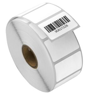 1.5" x 1" direct thermal label - compatible with rollo label printer & zebra desktop printers – 1” core, adhesive perforated all purpose postage qr barcode shipping - 1 roll, 1380/roll