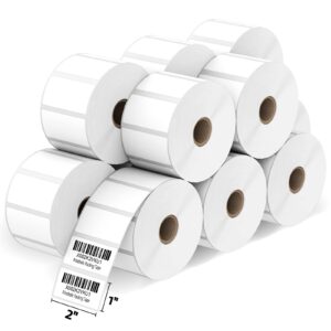 printholic 12 rolls 2" x 1" direct thermal labels for barcodes postage address shipping labels compatible with rollo & zebra desktop printers adhesive - 1300 labels/roll