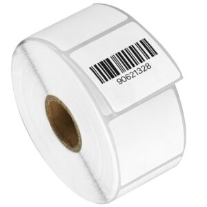 (20 rolls, 900/roll) 1.5” x 1.5” direct thermal labels - 1” core, compatible with rollo label printer & zebra desktop printers - all purpose qr barcode address - adhesive perforated