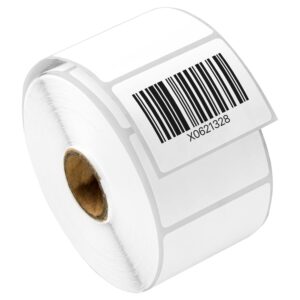 2" x 1.5" direct thermal label - compatible with rollo label printer & zebra desktop printers – 1” core, postage barcode address shipping sticker, adhesive & perforated - 4 rolls, 1000/roll