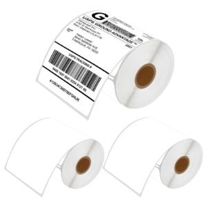 nineleaf 3 roll (6600 labels) compatible for dymo 1744907 internet postage label 4" x 6" mailing address shipping multipurpose labels for label writer 4xl zebra desktop printers, not fit 550 & 5xl