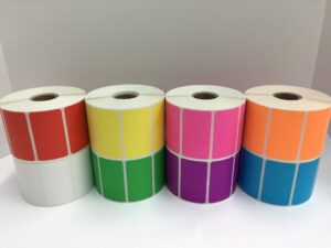 12 rolls purple 2.25x1.25 direct thermal 1000 labels per roll for zebra eltron barcode shipping desktop printers zp450 lp2844 lp2442 tlp2844 gc420d gc420t gk420d gk420t gx420d lp2824