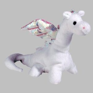 beanie babies ty beanie baby - magic the white dragon (4th gen hang tag)