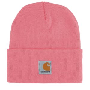 carhartt boys' kids' knit beanie watch hat, pink lemonade, toddler