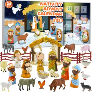 nativity advent calendar 2024 nativity set for kids christmas advent calendar for kids boys girls teens toddler children christian religious advent calendar gifts toy