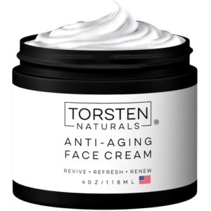 men’s anti aging face cream & moisturizer - day & night - anti wrinkle lotion - organic & natural skin care for younger looking skin - hydrates & revitalizes - unscented, 2 oz