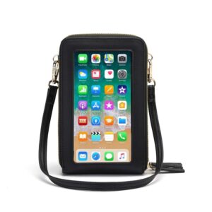 myfriday touch screen crossbody phone purse for women, rfid blocking small cellphone shoulder purse with 2 adjustable strap