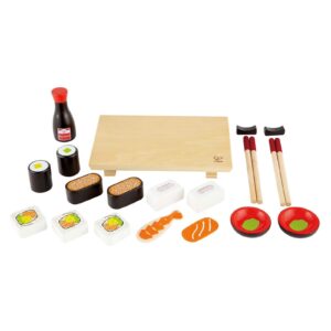 hape wooden sushi selection set| pretend realistic role play food toys for kids