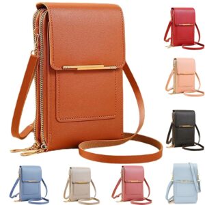 anti-theft leather bag,small crossbody cell phone purse wallet for women,touchscreen phone purse crossbody with shoulder strap,rfid blocking messenger shoulder handbag with credit card slots