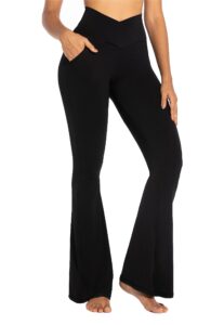 sunzel yoga pants for women with pockets 30" inseam black xx-large