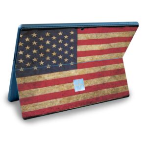 mightyskins skin compatible with microsoft surface pro 9 (2022) - vintage flag | protective, durable, and unique vinyl decal wrap cover | easy to apply & change styles | made in the usa