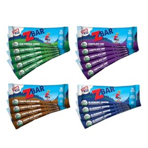 clif kid zbar - variety pack - soft baked whole grain snack bars - usda organic - non-gmo - plant-based - 1.27 oz. (18 count)