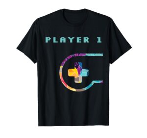 player 1 player 2 shirts matching couple gamer gaming gift t-shirt