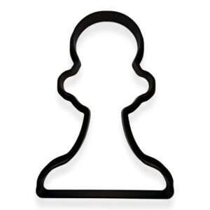 pawn chess piece cookie cutter with easy to push design, for baby showers, work events, and birthday celebrations (4 inch)