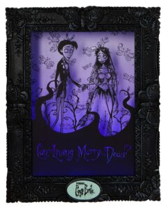 spirit halloween corpse bride victor and emily light-up sign | officially licensed | tim burton | movie décor | halloween decorations and lighting