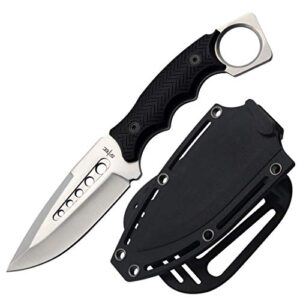 s-tec 9" full tang tactical knife with abs swivel sheath - gen 2 - (brilliant silver)