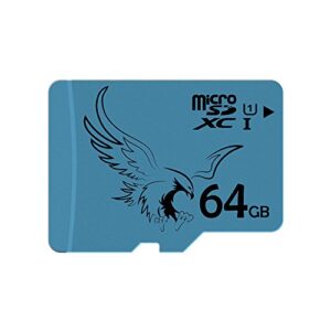 braveeagle 64gb microsd card class 10 sd memory card uhs-1 for camera/drone/dash cam (64gb u1)