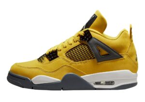 nike jordan mens air jordan 4 retro ct8527 700 lightning 2021 - size 10.5, ct8527-700, tour yellow/dark blue grey