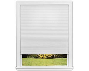 redi shade no tools easy lift trim-at-home cordless cellular light filtering fabric shade white, 30" w x 64" l, (fits windows 19"- 30")