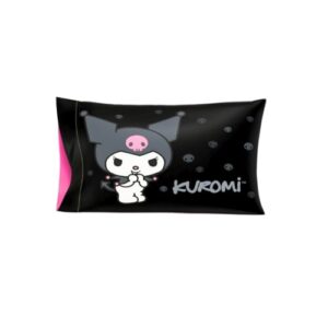 franco collectibles hello kitty & friends my melody & kuromi beauty silky satin standard reversible pillowcase cover 20x30 for hair and skin, (officially licensed product)