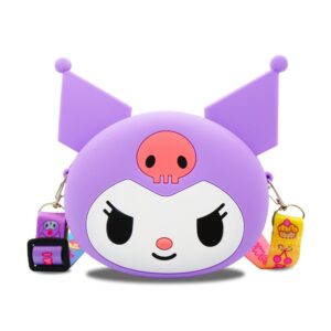 eiodlulu mini cartoon crossbody shoulder bag kawaii anime cute toy bag accessories coin purse for girls women teen