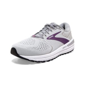 brooks women's ariel '20 running shoe - oyster/alloy/grape - 6.5 medium