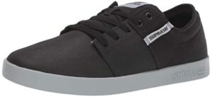 supra men's low-top, black black tuf lt grey 057, 8.5