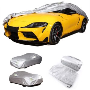 custom-fit all weather waterproof automobiles cover compatible with supra gr a90 a91 mk5 2019-2024 indoor outdoor snow rain dust hail protection full auto vehicle can long-term use exterior car cover