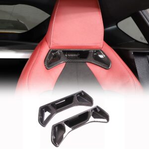 fgtagtal car seat backrest trim cover fit for toyota supra gr a90 a91 mk5 2019-2024, abs seat back protection cover trim sticker, 2 pcs (black)