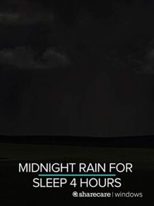 midnight rain for sleep black screen 4 hours