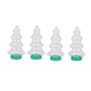 binaryabc christmas tree candy jar,xmas tree shape cookie jars,christmas holiday party supplies,christmas plastic fillable ornaments,4pcs