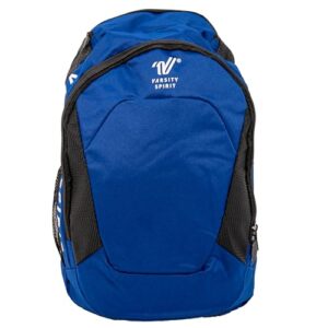 varsity spirit cheer backpack for cheerleaders and athletes - durable, spacious with extra pockets for uniforms, dance gear & gym essentials - versatile cheerleading bag for practice & travel - blue