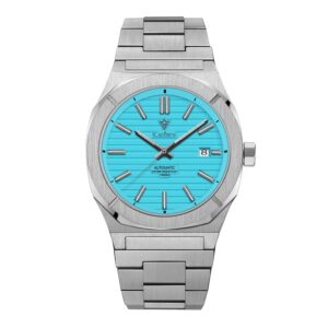 cadisen design men watches mechanical automatic watch 100m waterproof brand luxury wristwatch (light blue)