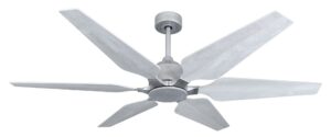 troposair optum 60 in. indoor/outdoor brushed nickel smart ceiling fan with remote control