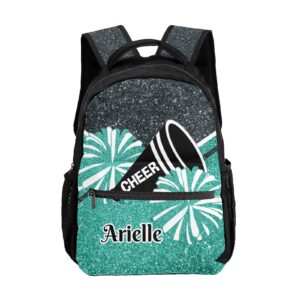 deven turquoise cheerleader personalized kids backpack for boy/girl teen primary school daypack travel bag bookbag