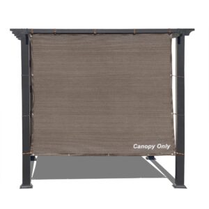 alion home sun shade panel privacy screen with grommets on 4 sides for outdoor, patio, awning, window cover, pergola or gazebo (6' x 8', mocha brown)