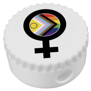 'pride flag on female symbol' compact pencil sharpener (ps00035563)