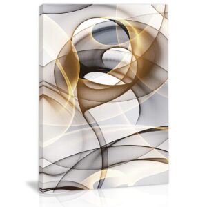 abstract wall art modern abstract wall decor gray and gold canvas picture painting kitchen prints pictures for home living dining room