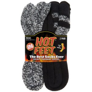 hot feet men's 2 pairs heavy thermal socks