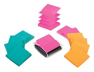 post-it pop-up note dispenser, 3x3 in, pack includes dispenser and 12 pads of assorted color pop-up notes (r330-12wdva)