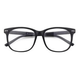 gqueen fake glasses oversized non prescription glasses clear lens glasses for women men eyeglasses matte black, 201581