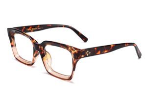 feisedy glasses frame womens, square thick eyeglasses frame, classic eyewear for men b2461