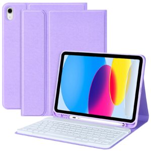 coo keyboard case for ipad 10th generation (2022), wireless detachable keyboard with premium protective cover with pencil holder for apple ipad 2022 10.9 inch