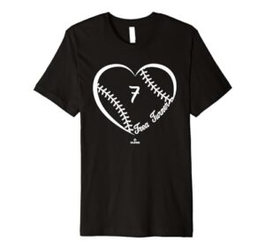 baseball heart number trea turner mlbpa premium t-shirt