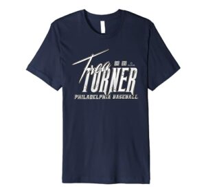 trea turner philadelphia baseball rock mlbpa premium t-shirt