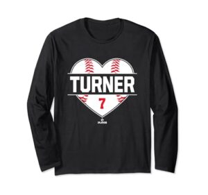 vintage baseball bat gameday trea turner philadelphia mlbpa long sleeve t-shirt