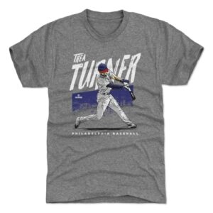 500 level trea turner t-shirt (premium men's t-shirt, x-large, tri gray) - trea turner philadelphia grunge wht