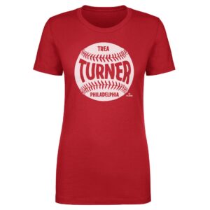 500 level trea turner women's t-shirt (women's t-shirt, large, red) - trea turner philadelphia baseball wht