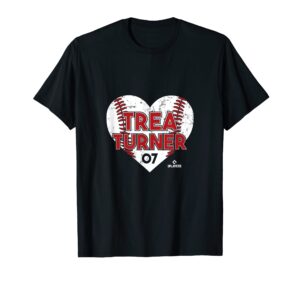 trea turner - heart baseball - apparel - t-shirt